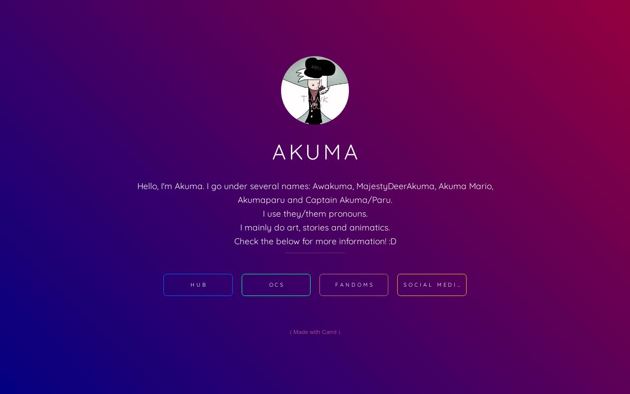 Akuma Mario's Carrd